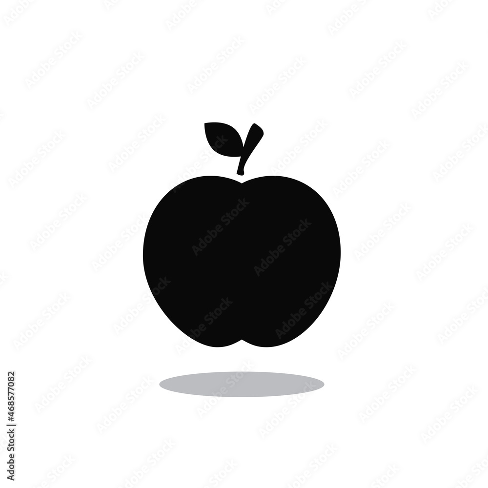 Apple icon vector isolated on white background. Trendy apple icon in ...