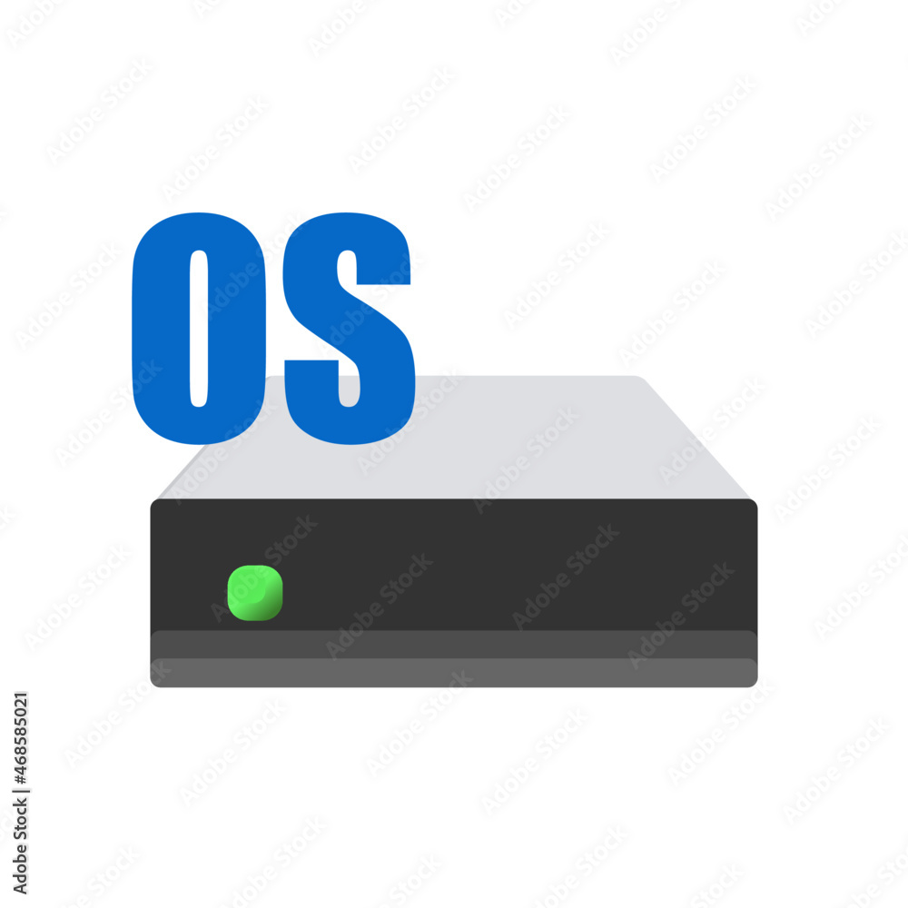 OS icon. Hard drive C partition. Local disk operating system. Desktop ...