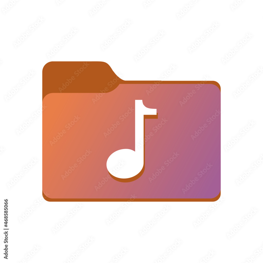 Music folder. Desktop icons. My computer PC shortcut signs. System ...