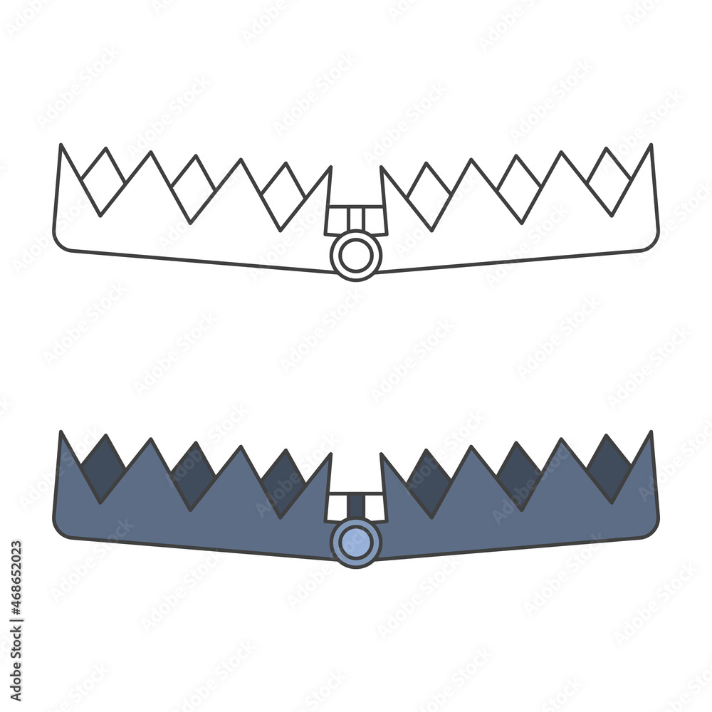 Trap icon. A simple linear image of a trap for an animal combined with ...