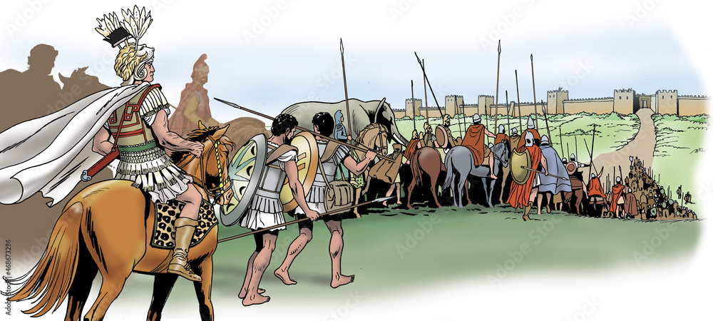 Ancient Rome - Pyrrhus reaches Taras with a considerable army, composed ...
