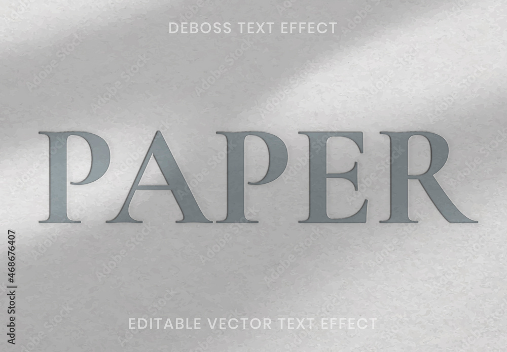 Deboss Text Effect Editable Layout Stock Template | Adobe Stock