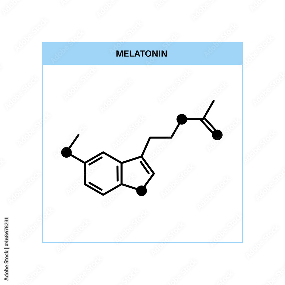 Melatonin chemical formula Stock Vector | Adobe Stock