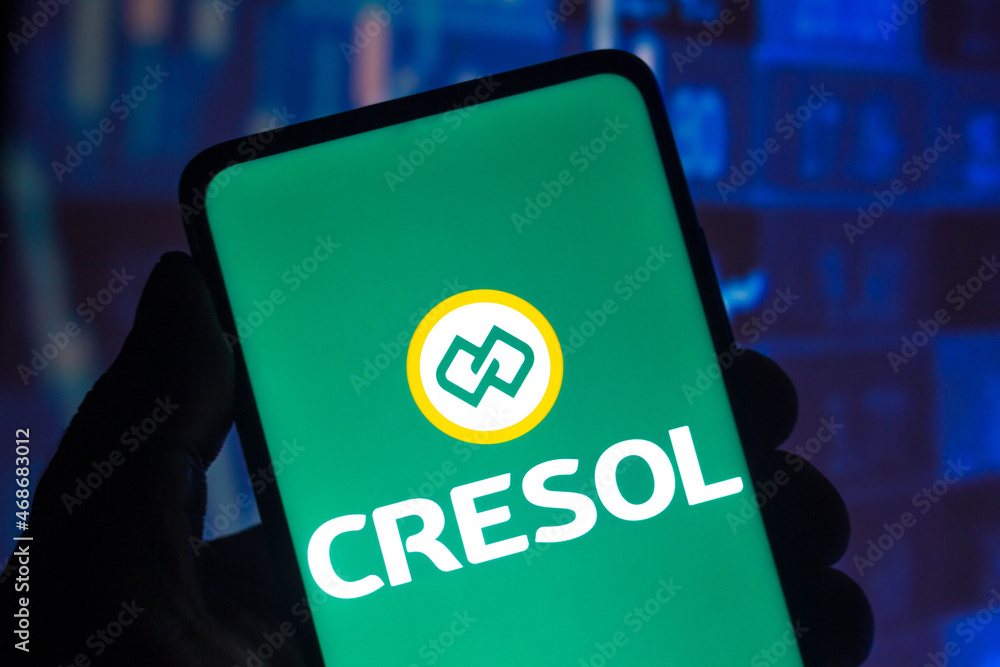 November 11, 2021, Brazil. In this photo illustration the Cresol logo ...