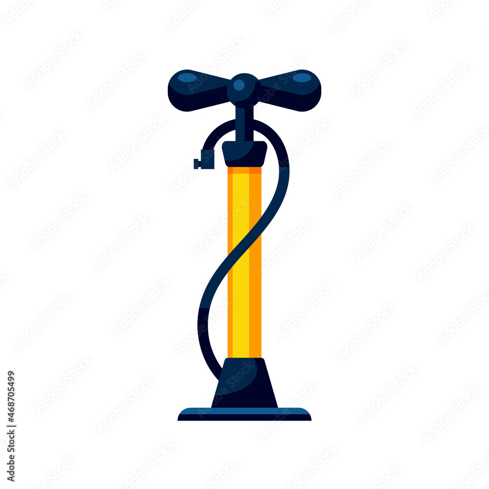Hand pump icon in flat design. Tool on an isolated white background ...