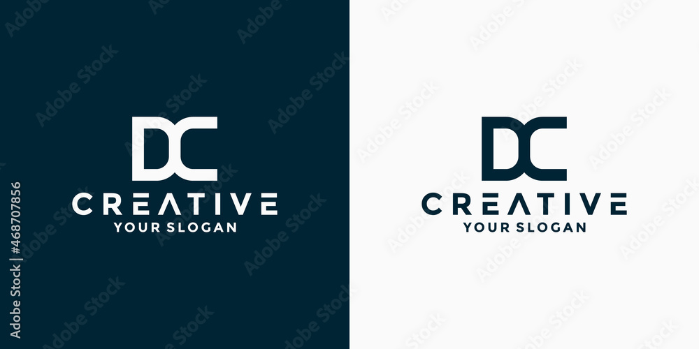 letter dc for company logo design Stock Vector | Adobe Stock