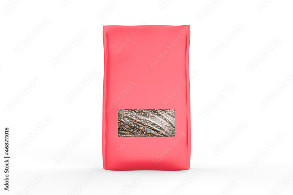 Realistic coffee bag mockup isolated on white background. Easy to use ...