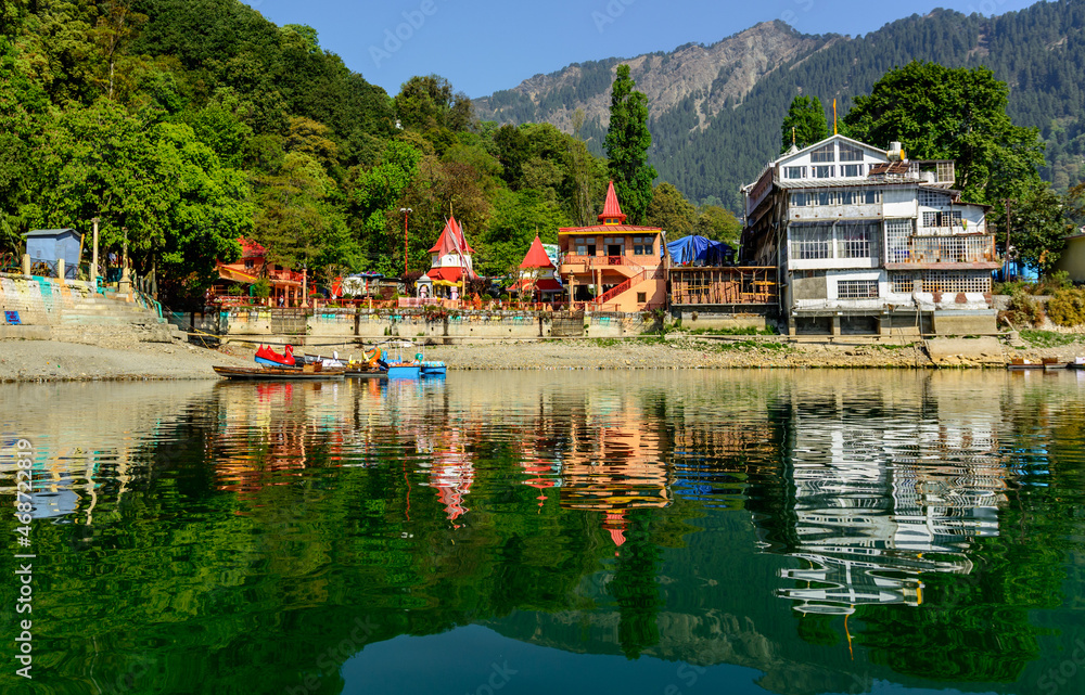 Goddess Naina Devi temple in Nainitaal, Uttrakhand, India Stock Photo ...