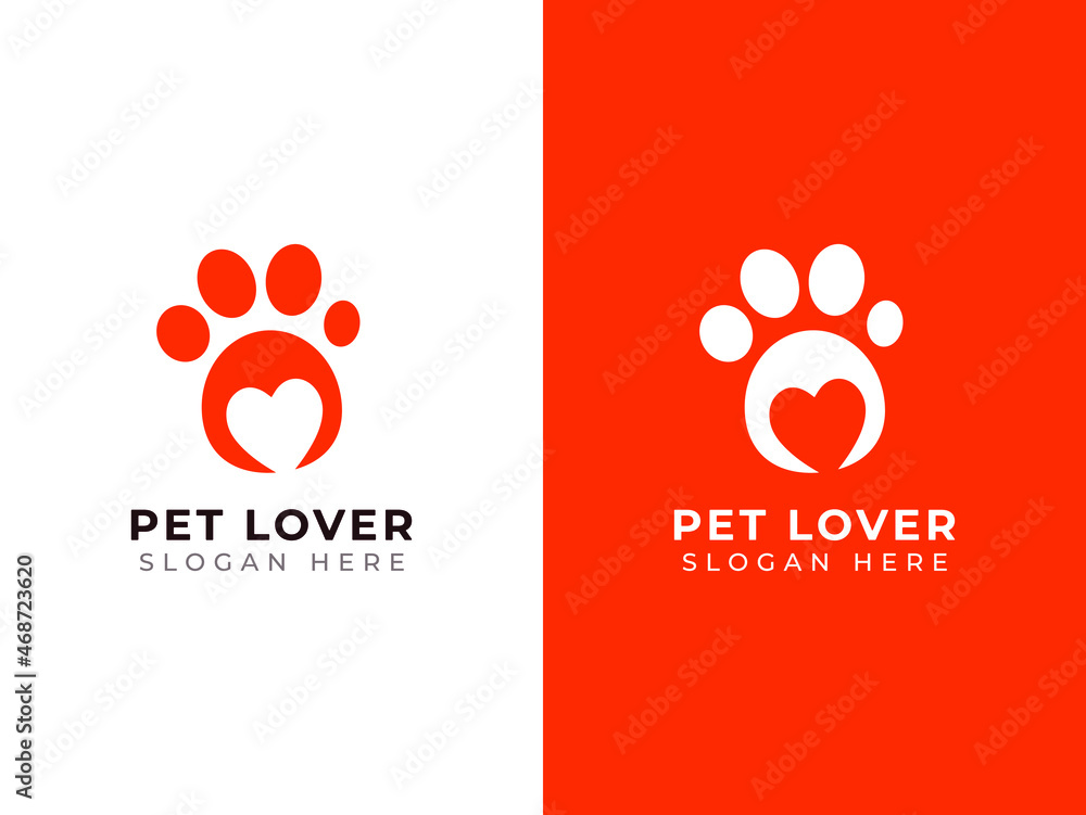 pet lovers logo design concept Stock Vector | Adobe Stock
