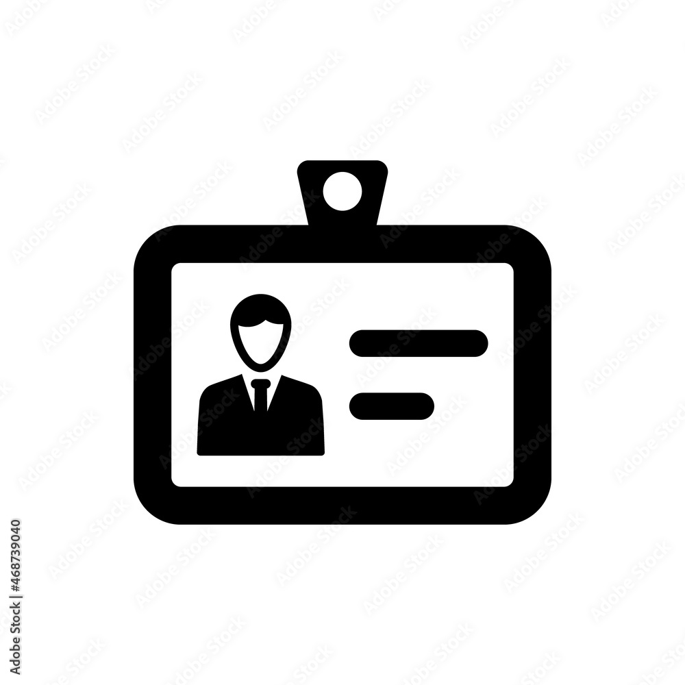 Id card identification icon Stock Vector | Adobe Stock