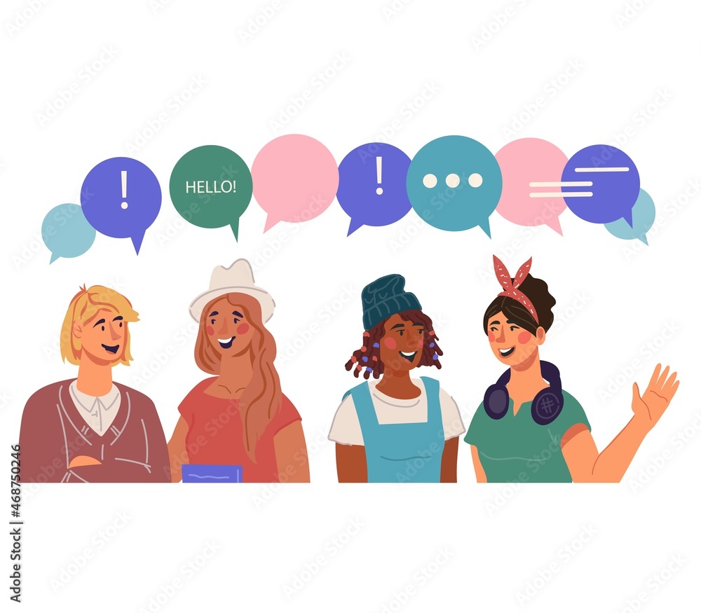 Social People Talking