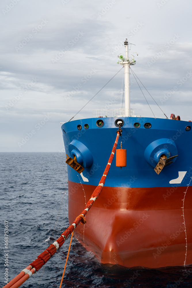 Crude oil transfer operation from floating storage of oil tanker to the ...