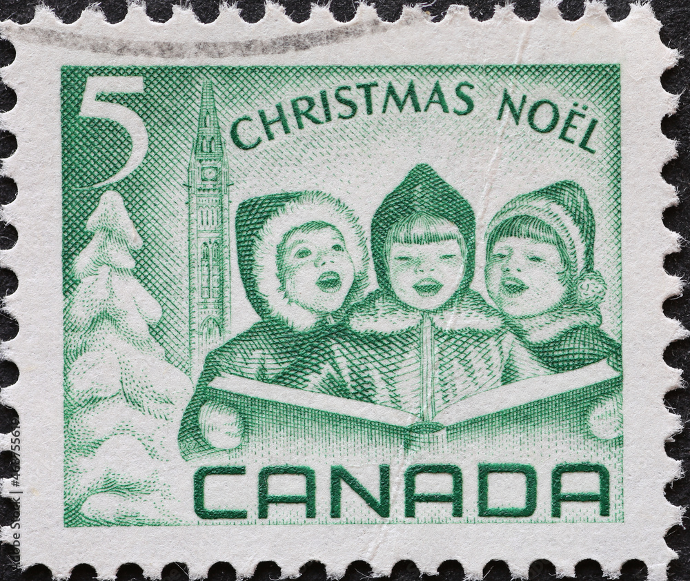 CANADA - CIRCA 1967: A postage stamp from Canada showing a Christmas ...