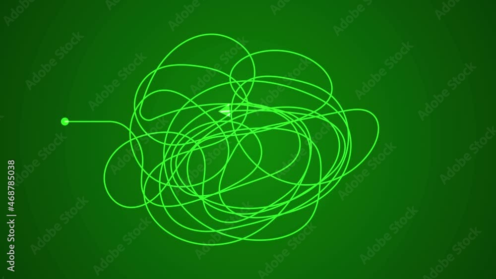 Vidéo Stock Hand drawn tangle scrawl sketch line like finding a ...