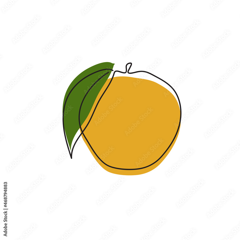 Orange icon line art, perfect for adding to icon collections, or t ...