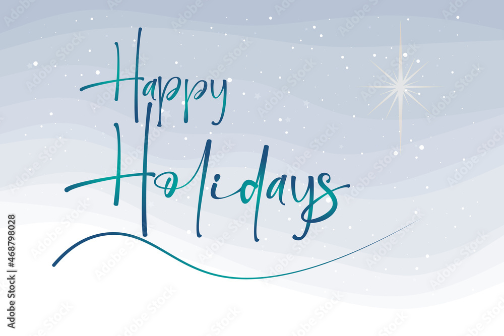 Happy Hollidays - handwritten lettering. Festive modern vector EPS ...