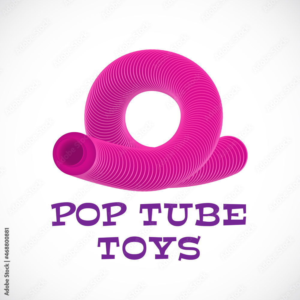 Sensory Kids Toy from Corrugated Pipe Vector Logo, Label or Sign ...