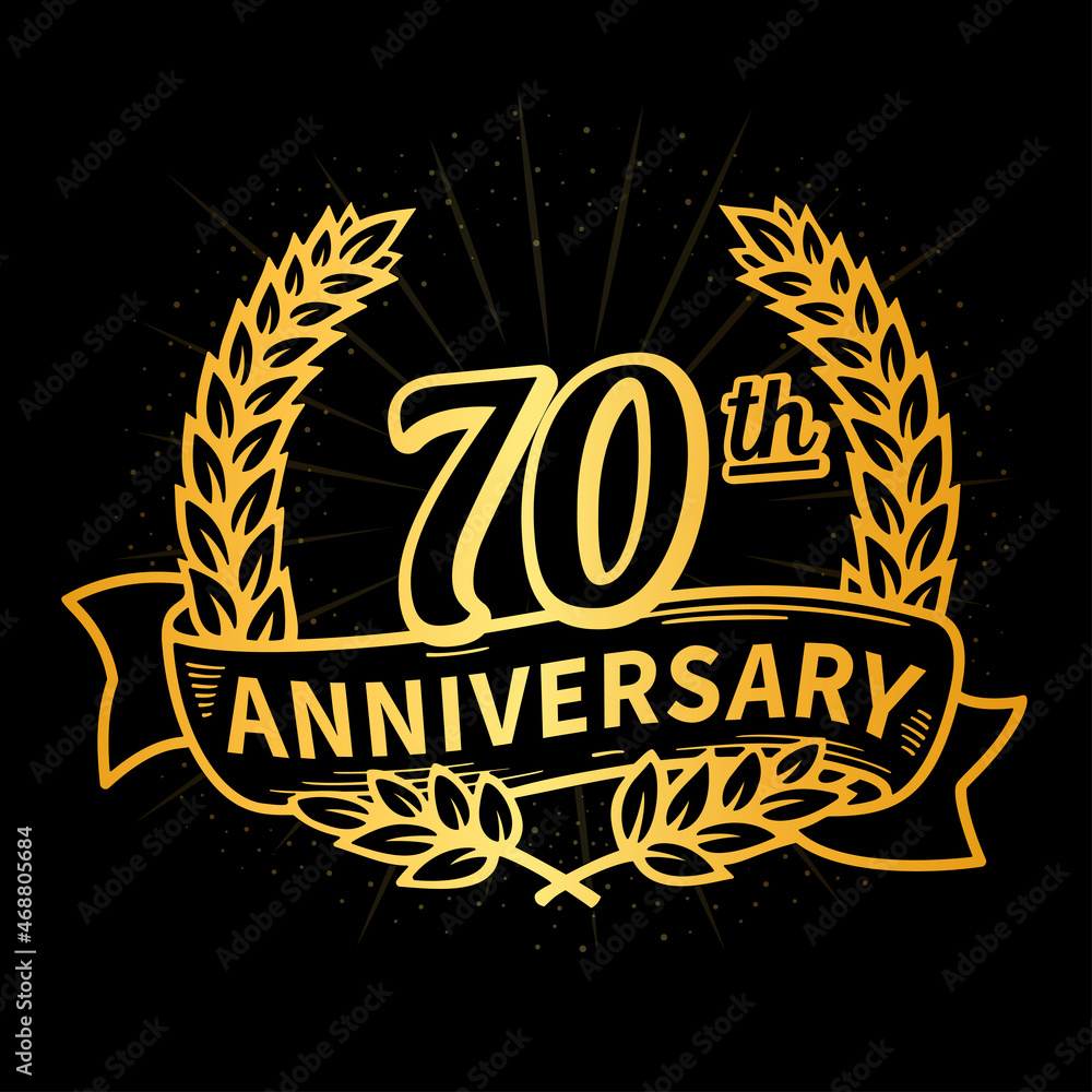 70 years anniversary celebration logotype. 70th anniversary logo ...