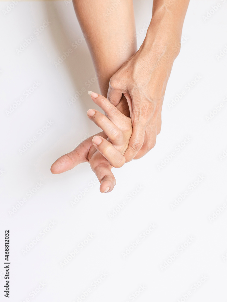 Finger and hand of people with abnormal muscle symptom and problem ...