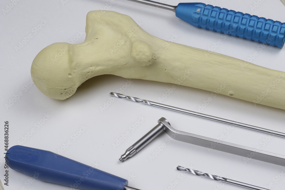 Surgical plates for osteosynthesis in case of bone fractures Stock ...
