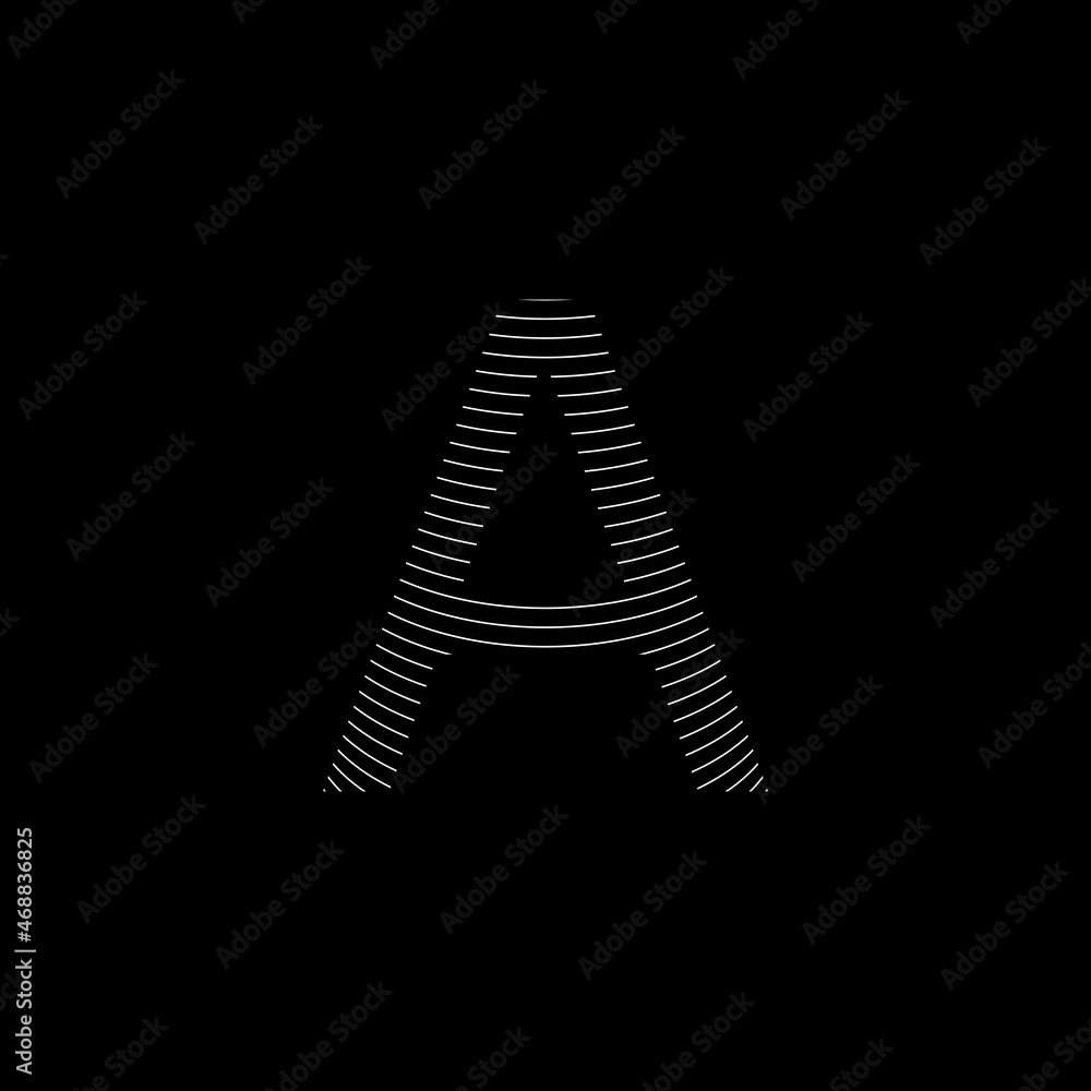 Letter A Line Logo design Concept. Creative Font for Your Name ...