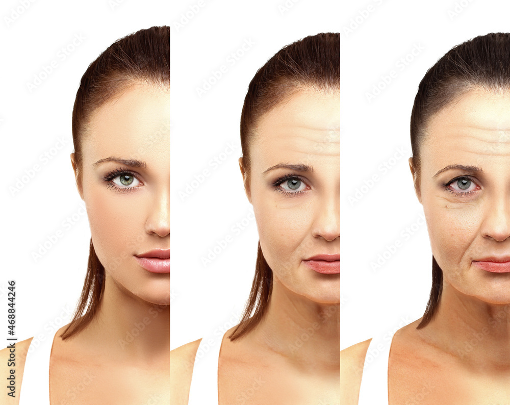 Aging.Woman of different ages,Effects of ageing Stock Photo | Adobe Stock