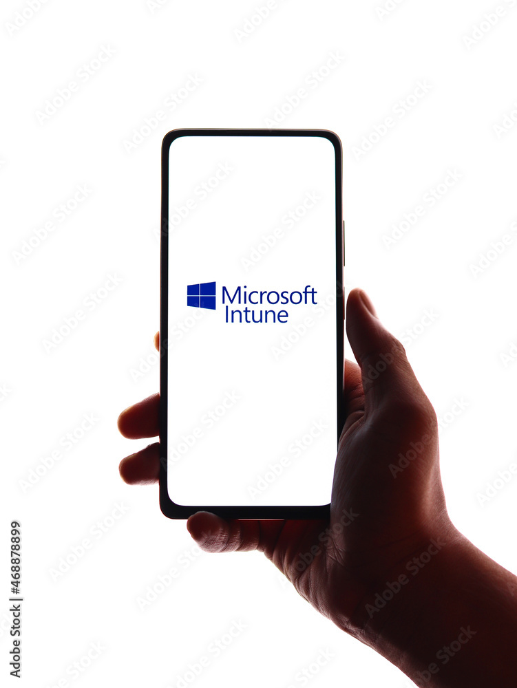 West Bangal, India - November 11, 2021 : Microsoft Intune logo on phone ...