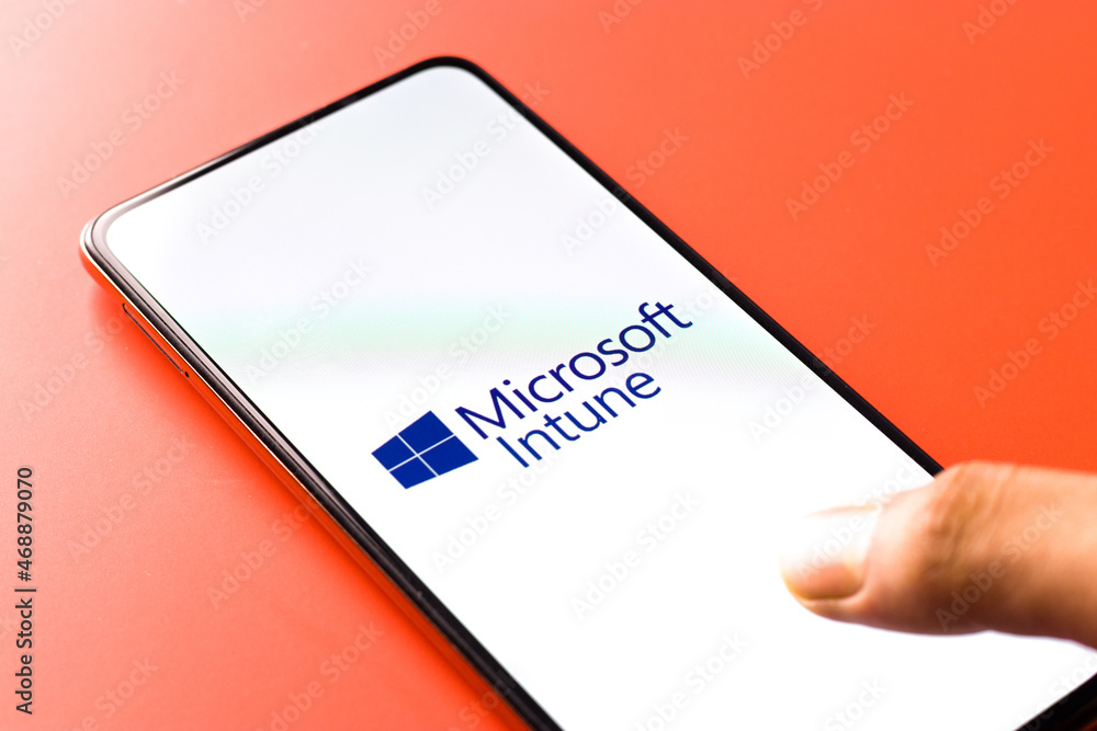West Bangal, India - November 11, 2021 : Microsoft Intune logo on phone ...