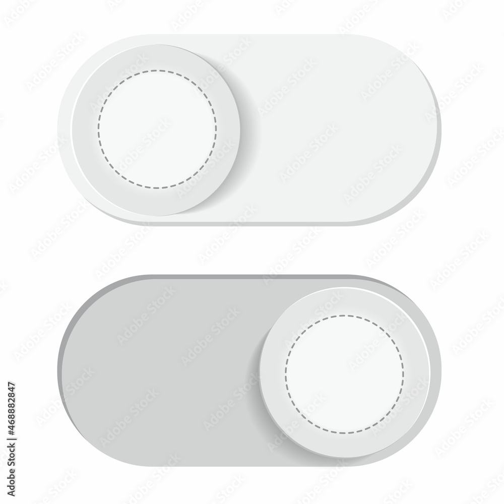 Toggle Vector Switch Slider Button On Off Mobile Phone Ui Interface Turn Power Control Web