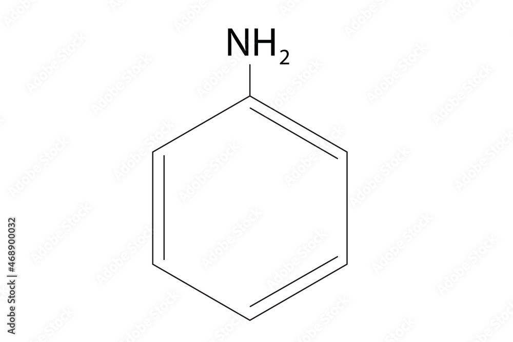 Aniline structure (Aniline anatomy) Stock Vector | Adobe Stock