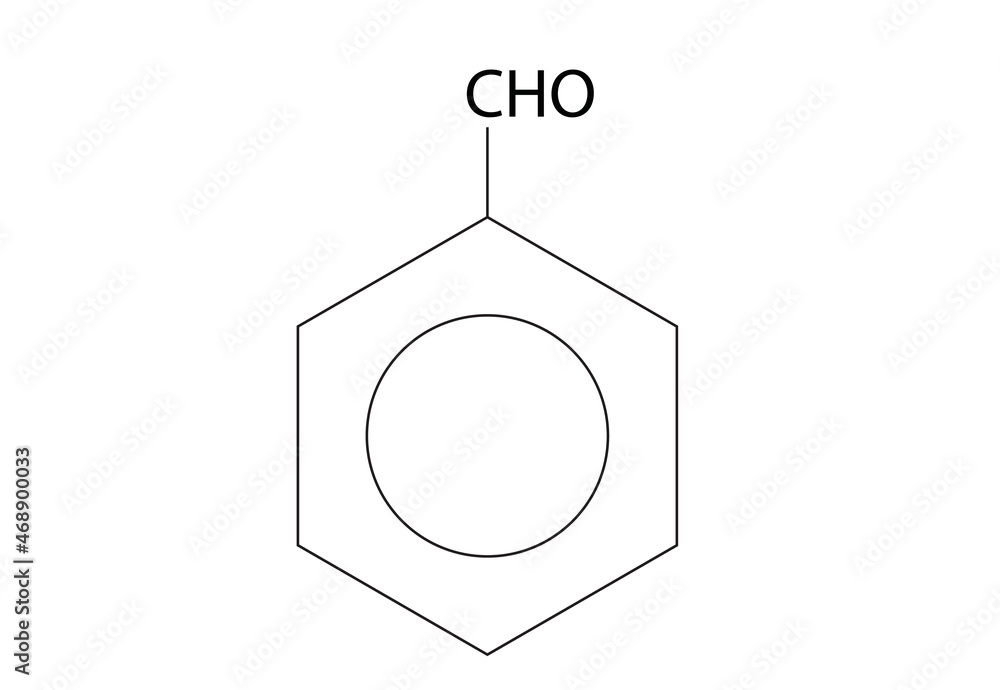 Benzaldehyde structure (Benzaldehyde anatomy) Stock Vector | Adobe Stock