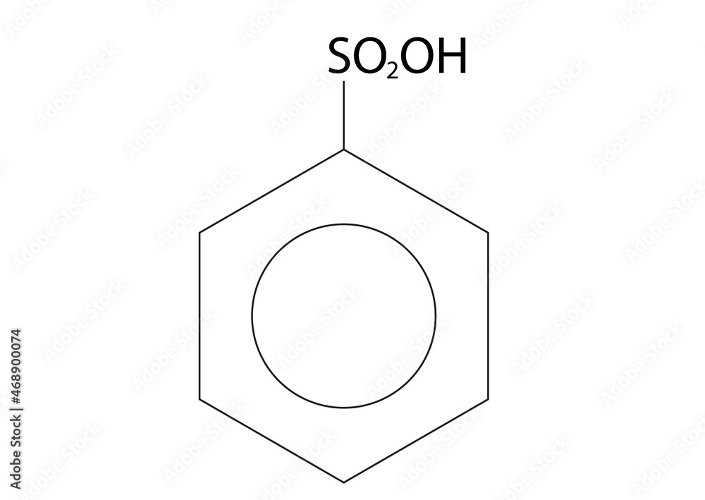 benzenesulfonic acid structure (benzenesulfonic acid anatomy) Stock ...