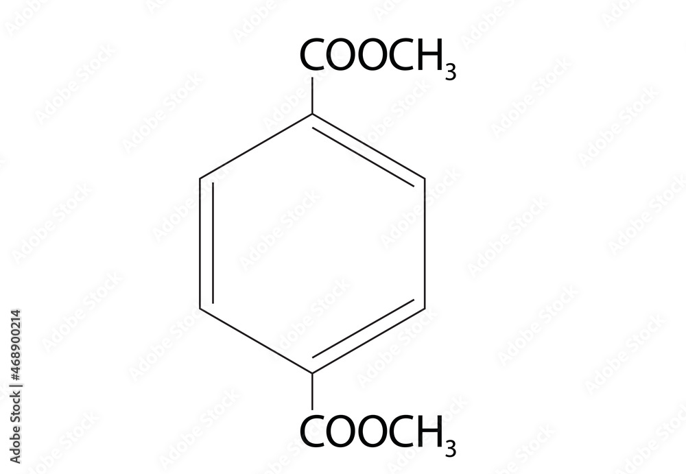 Structural formula of Dimethyl terephthalate Stock Vector | Adobe Stock
