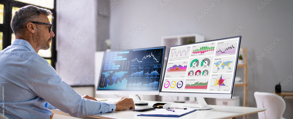 KPI Business Analytics Data Dashboard Stock Photo | Adobe Stock