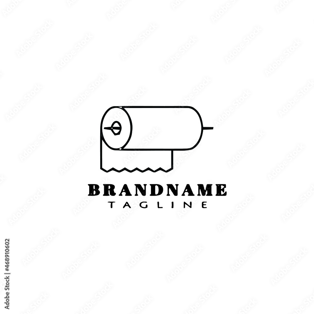 tissue paper logo cartoon template icon design black isolated vector ...