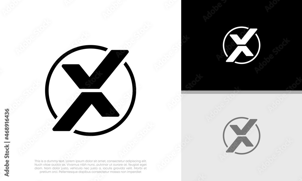 Initial X logo design. Innovative high tech logo template. Stock Vector ...