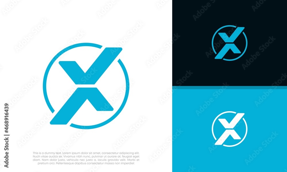 Initial X logo design. Innovative high tech logo template. Stock Vector ...