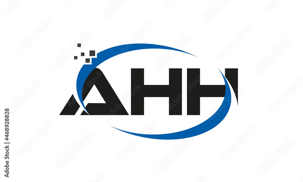 dots or points letter AHH technology logo designs concept vector ...