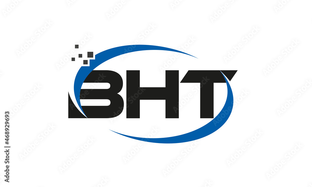 dots or points letter BHT technology logo designs concept vector ...