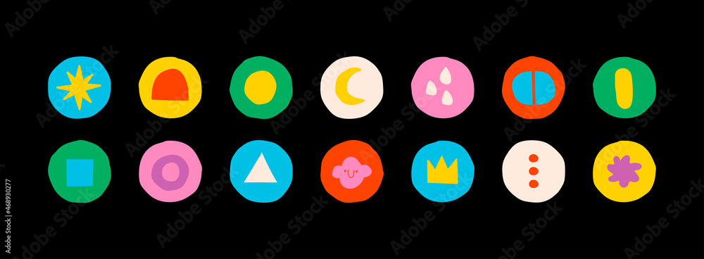 Set of Vector highlight covers. Abstract backgrounds. Various shapes ...