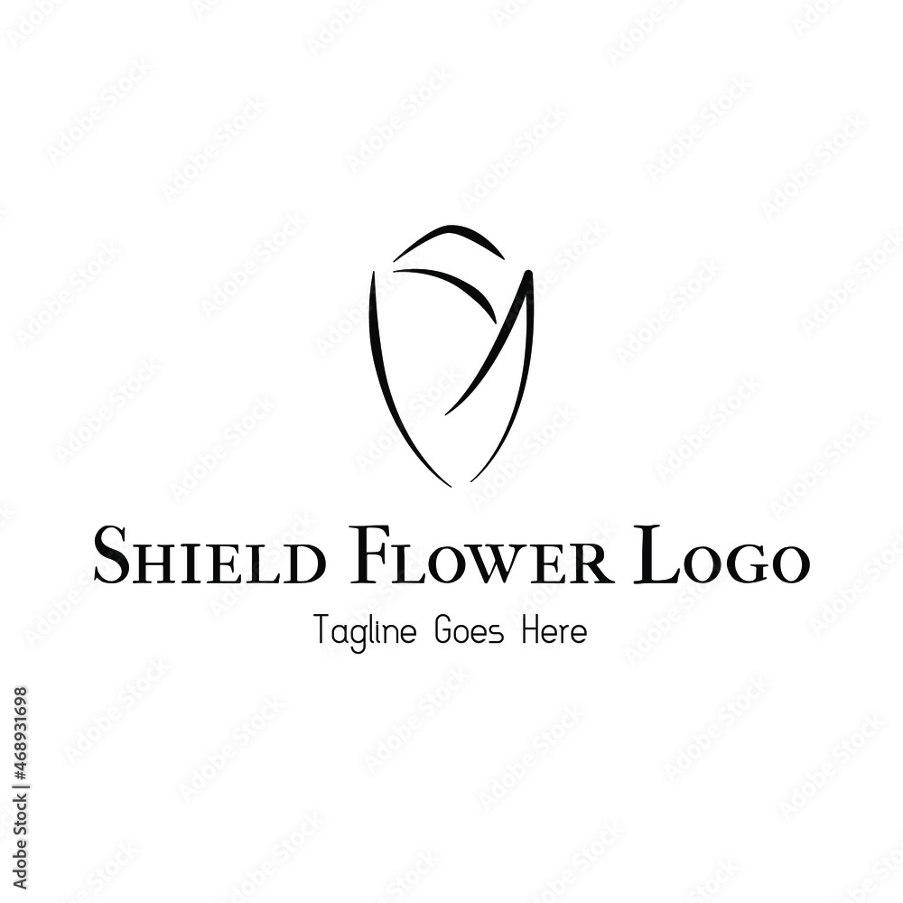 Aesthetic tulip flower logo. Beauty care symbol template. Line art ...