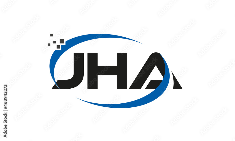 dots or points letter JHA technology logo designs concept vector ...