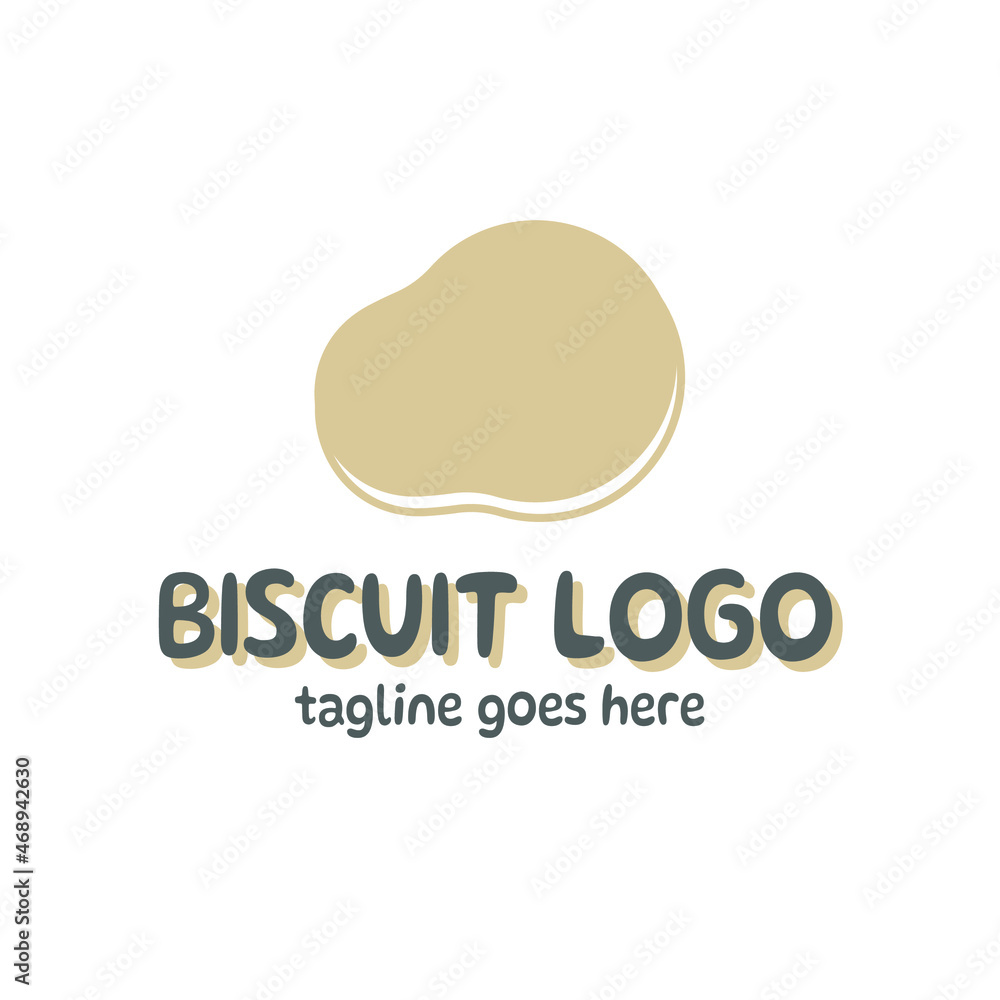 Kids biscuit logo design inspiration template element. Playful logo ...