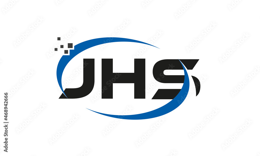 dots or points letter JHS technology logo designs concept vector ...