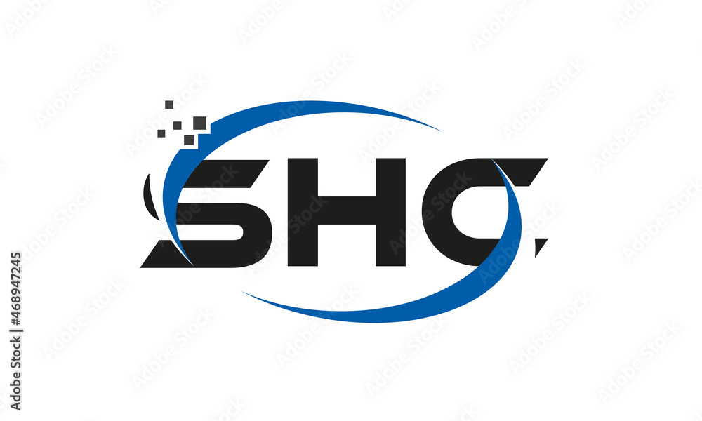 dots or points letter SHC technology logo designs concept vector ...
