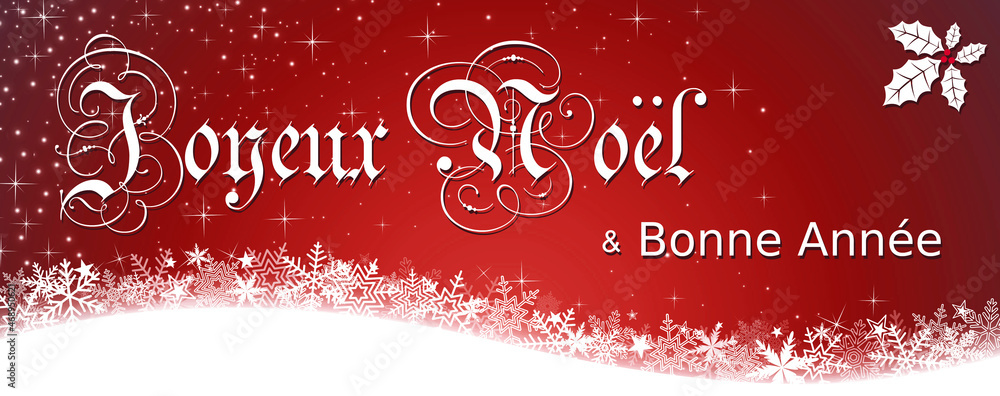 Carte de voeux pour un joyeux Noël et une bonne année Stock ...