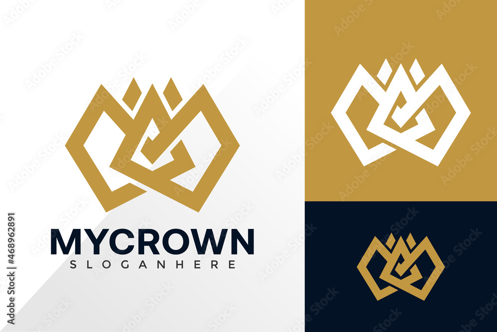 Letter M Crown Logo design inspiration Stock Vector | Adobe Stock