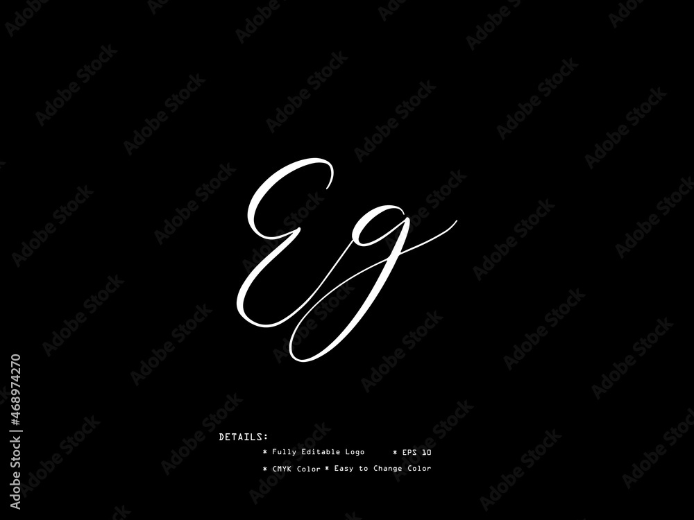 Signature EG Logo, monogram EG e&g letter logo icon vector for your ...