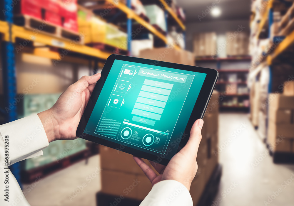 Warehouse management innovative software in computer for real time ...