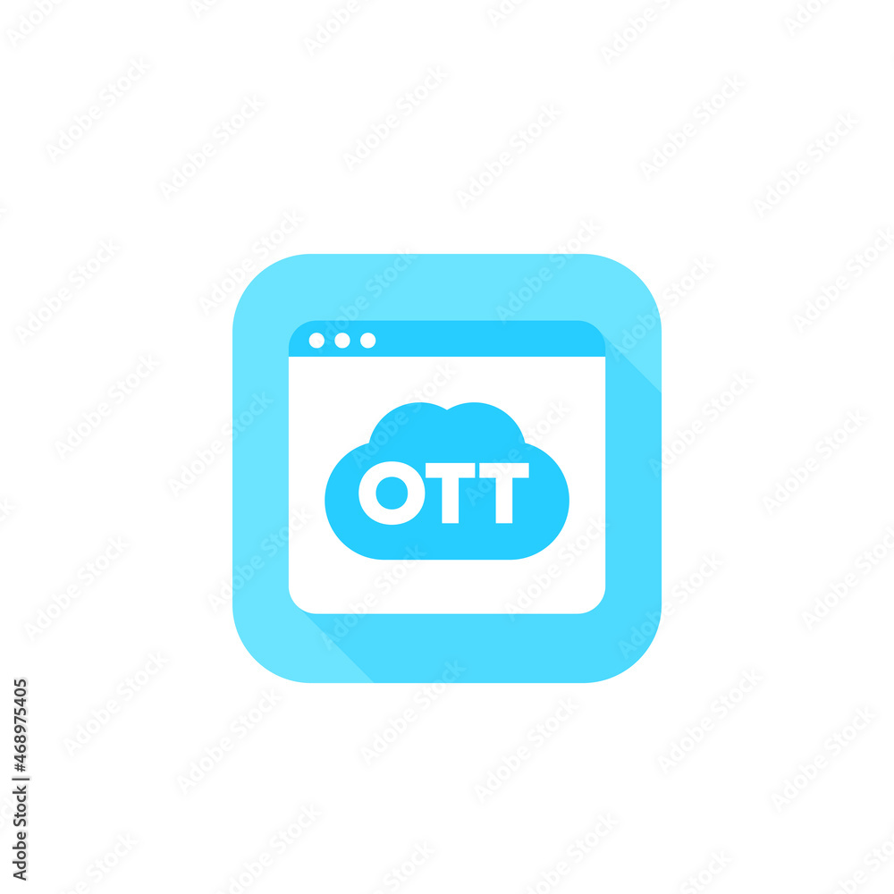 OTT media service vector icon for web Stock Vector | Adobe Stock